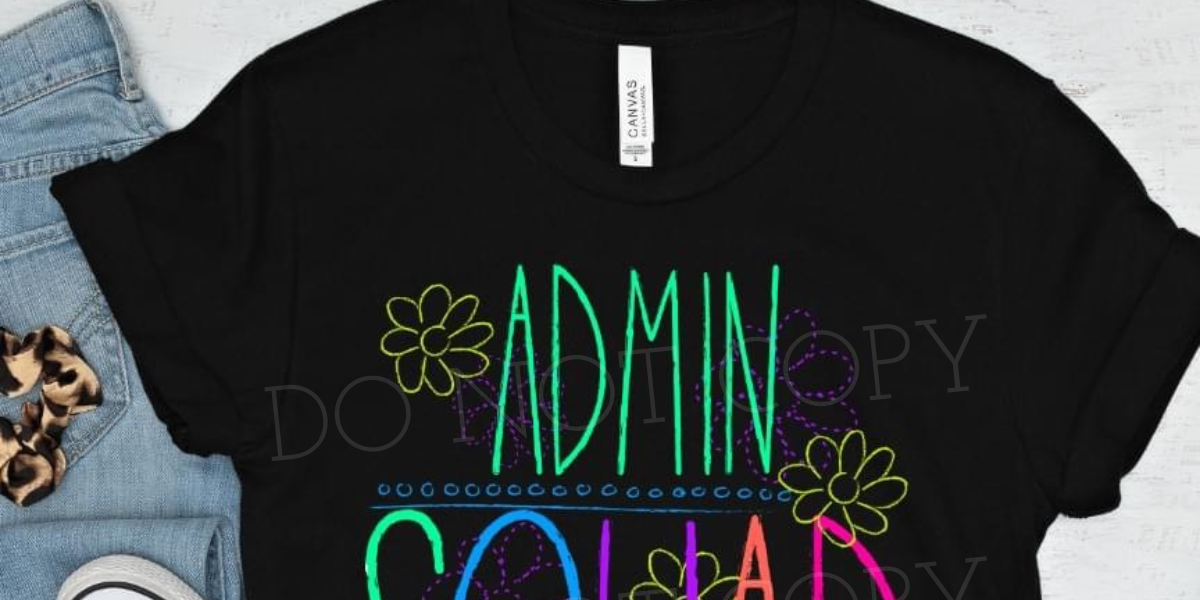 Chalkboard ADMIN Squad DTF Transfer – Wills Creek Designs