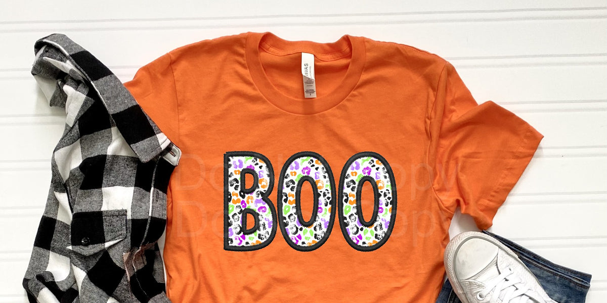 Boo Faux embroidery DTF Transfer – Wills Creek Designs