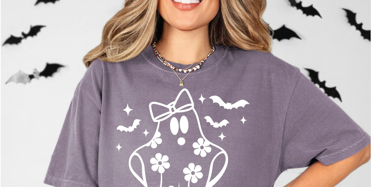 Flower Ghost Bow Screen Print Transfer Q49 – Wills Creek Designs