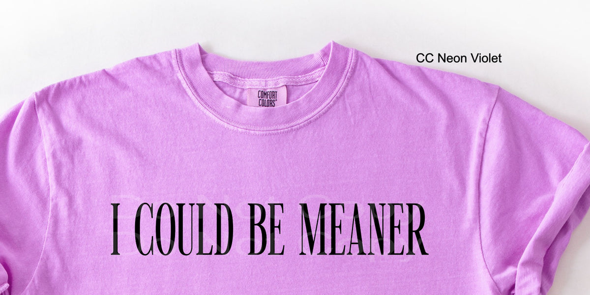 I Could be Meaner Single Color Screen R103 – Wills Creek Designs