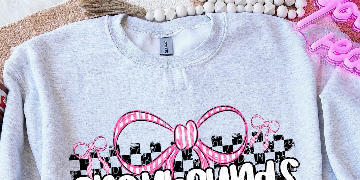 Greyhounds Pink Bow with Checks Mascot DTF Transfer – Wills Creek Designs