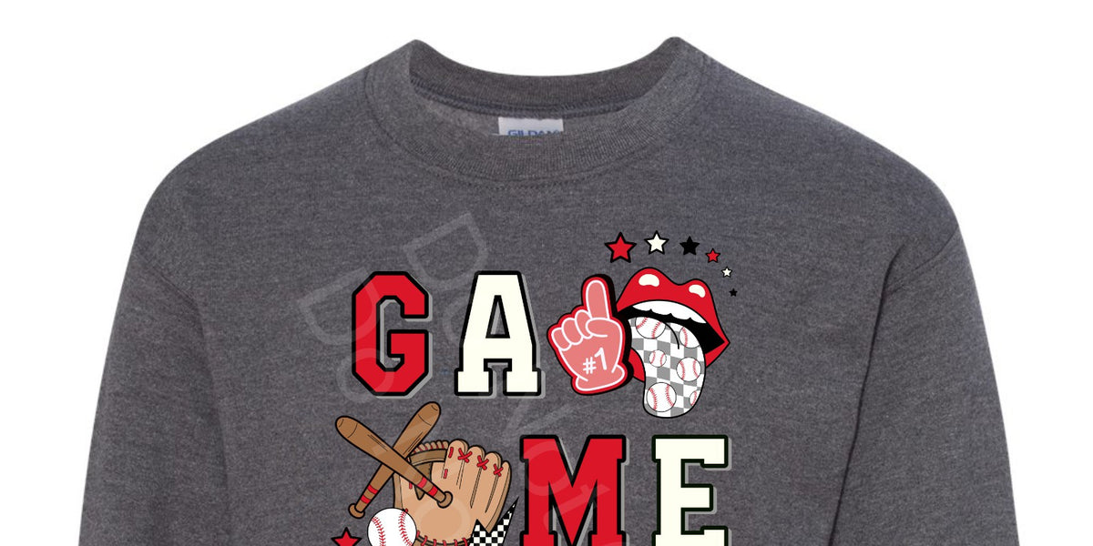 GameDay Red Baseball DTF Transfer – Wills Creek Designs