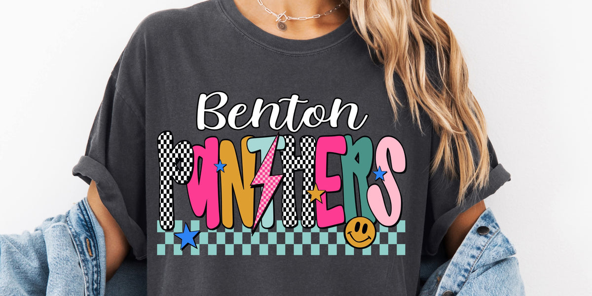 Benton Panthers Mix Print Preppy Mascot DTF Transfer – Wills Creek Designs
