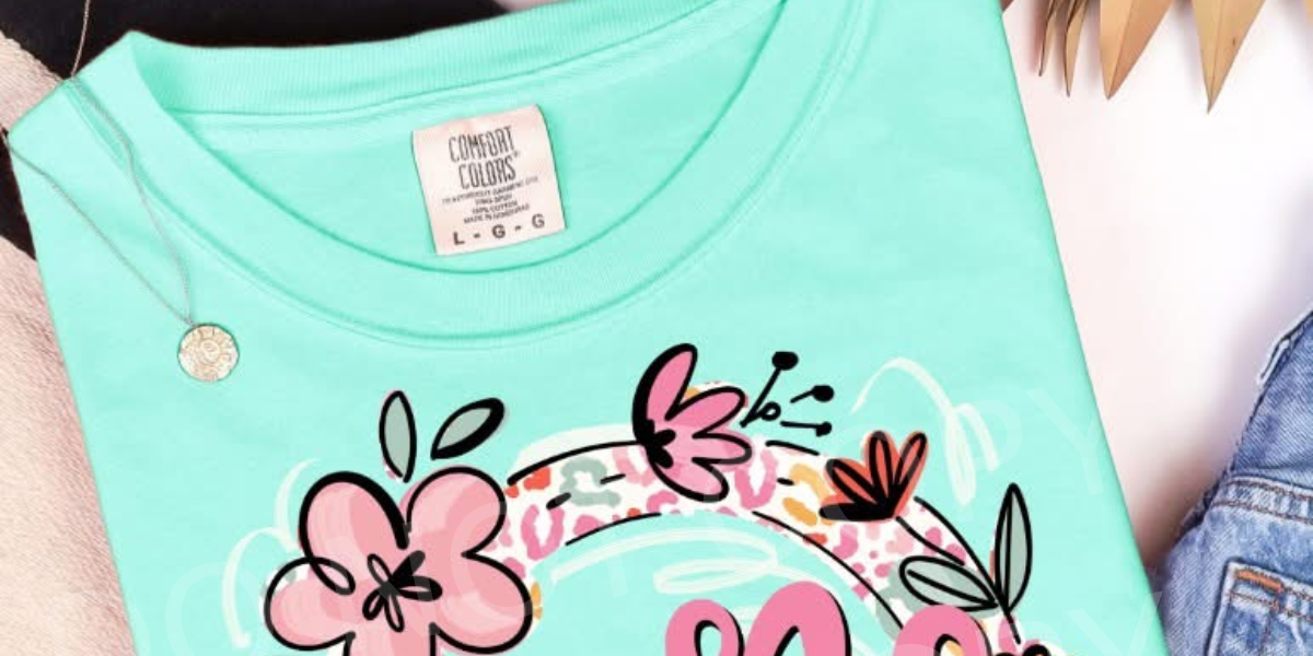 BeBe Leopard and Floral Frame DTF Transfer – Wills Creek Designs