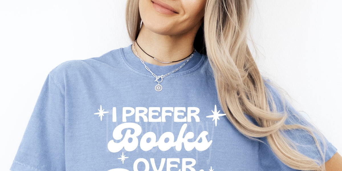 I Prefer Books Over People Single Color Screen P14 – Wills Creek Designs