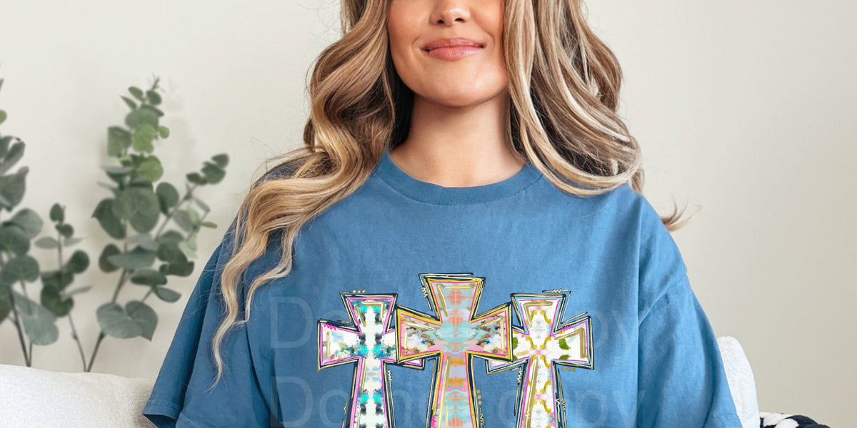 3 Crosses DTF Transfer – Wills Creek Designs