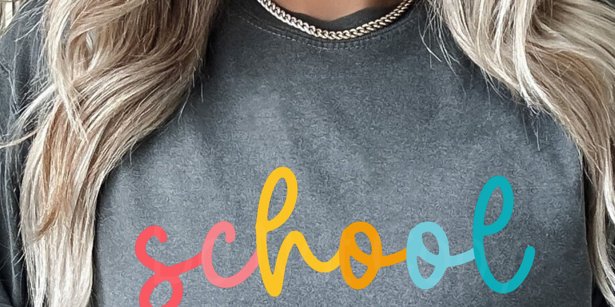 Colorful Cursive SCHOOL NURSE DTF Transfer – Wills Creek Designs