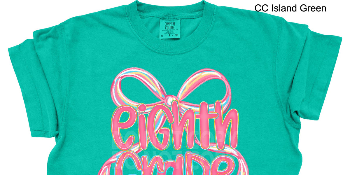 Eighth Grade Pink Bow DTF Transfer (E) – Wills Creek Designs