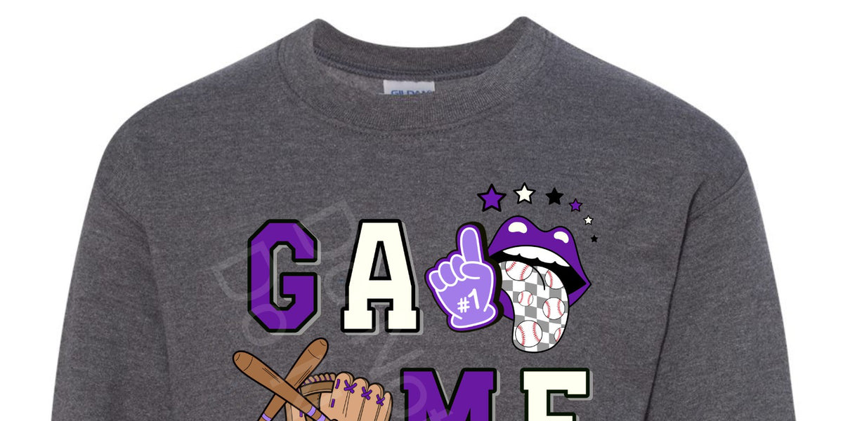 GameDay Purple Baseball DTF Transfer – Wills Creek Designs