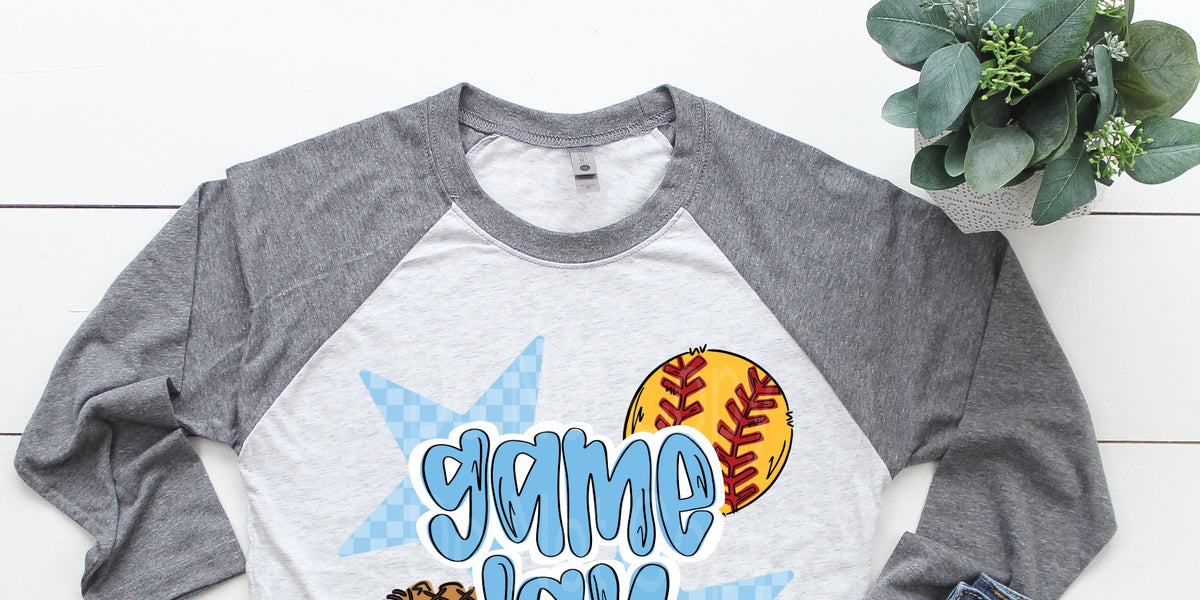 Gameday Softball Columbia Blue DTF Transfer – Wills Creek Designs
