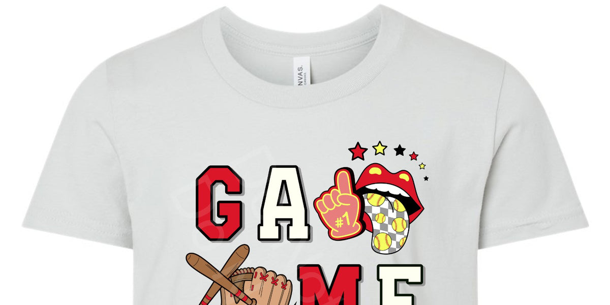GameDay Red Softball DTF Transfer – Wills Creek Designs