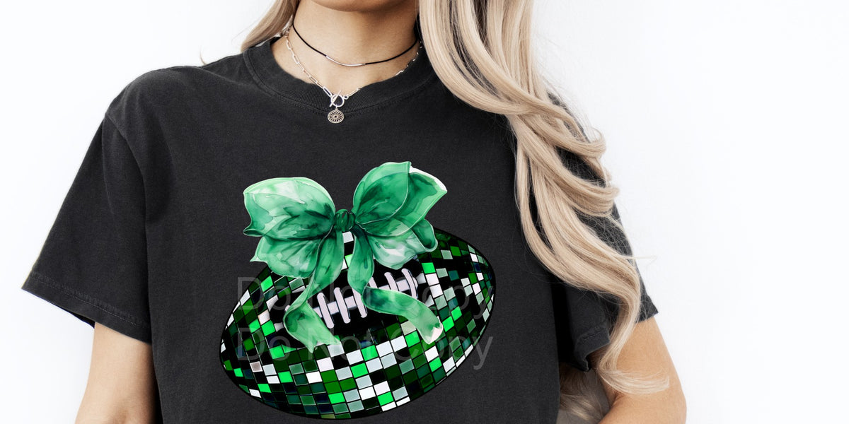 Green Disco Football DTF Transfer – Wills Creek Designs