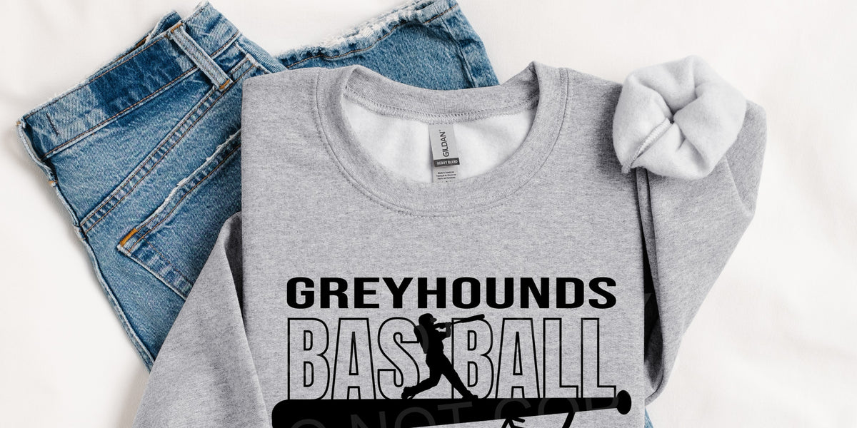 Greyhounds Baseball BLACK INK DTF Transfer – Wills Creek Designs