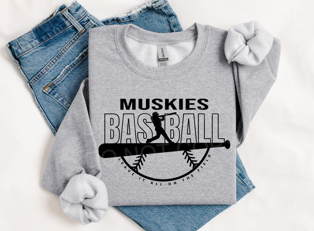 Muskies Baseball BLACK INK DTF Transfer – Wills Creek Designs