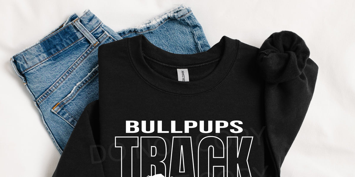 Bullpups Track & Field WHITE INK DTF Transfer – Wills Creek Designs