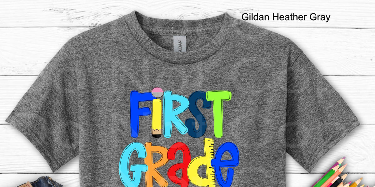 First Grade Boy Primary Colors DTF Transfer (E) – Wills Creek Designs