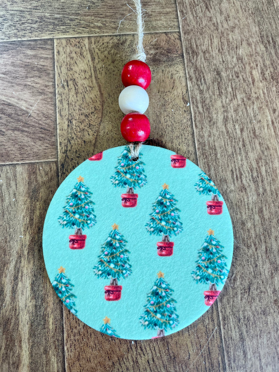 Christmas Trees Circle Car Freshie – Wills Creek Designs