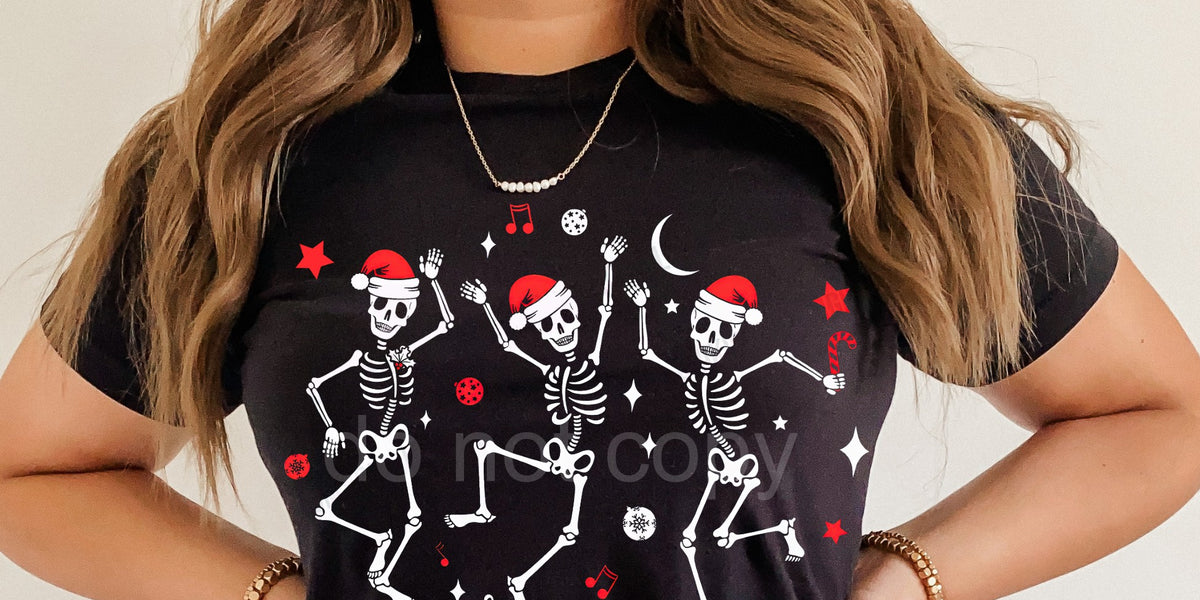 "No Restocks" Christmas Skeleton Screen Print High Heat Transfer R44 ...