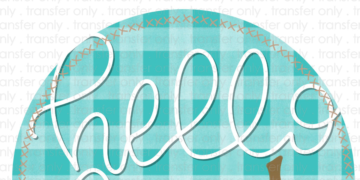 Hello Fall Turquoise Plaid Sublimation Transfer – Wills Creek Designs