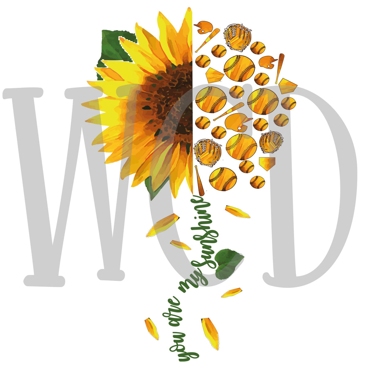 Sunflower Softball Digital Download – Wills Creek Designs