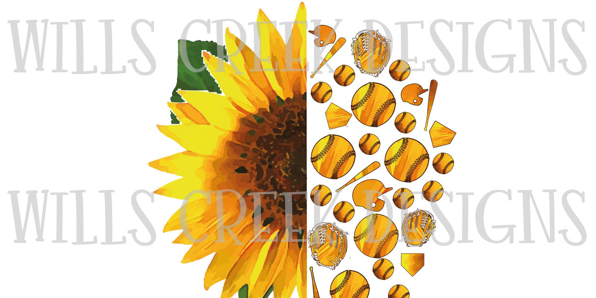 Sunflower Softball Sublimation Transfer – Wills Creek Designs